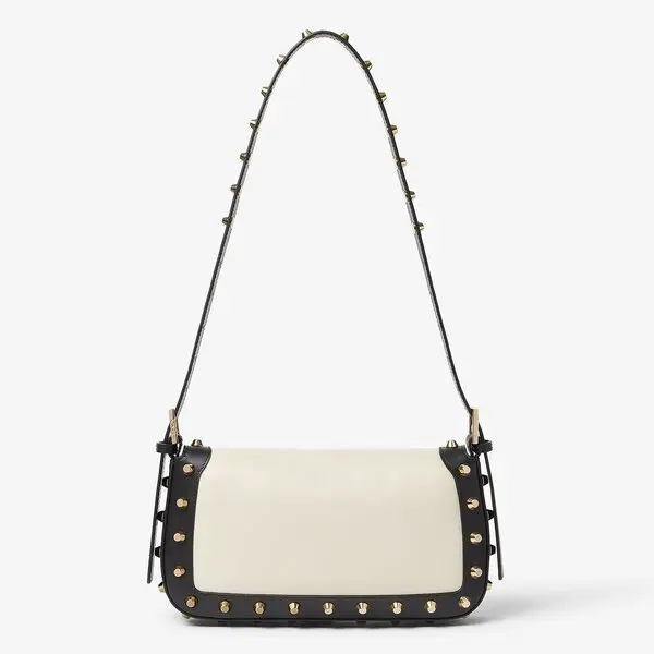 Fendi Baguette® 26424 Pergamena Leather Bag With Studs